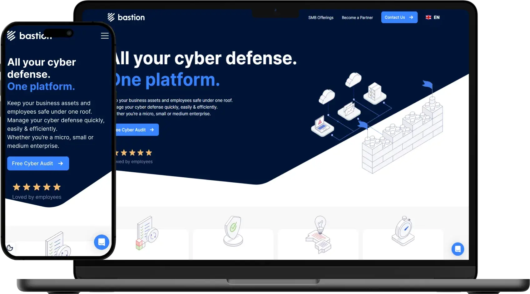 Projet Webflow Bastion - La nouvelle plateforme de cybersécurité pour PME